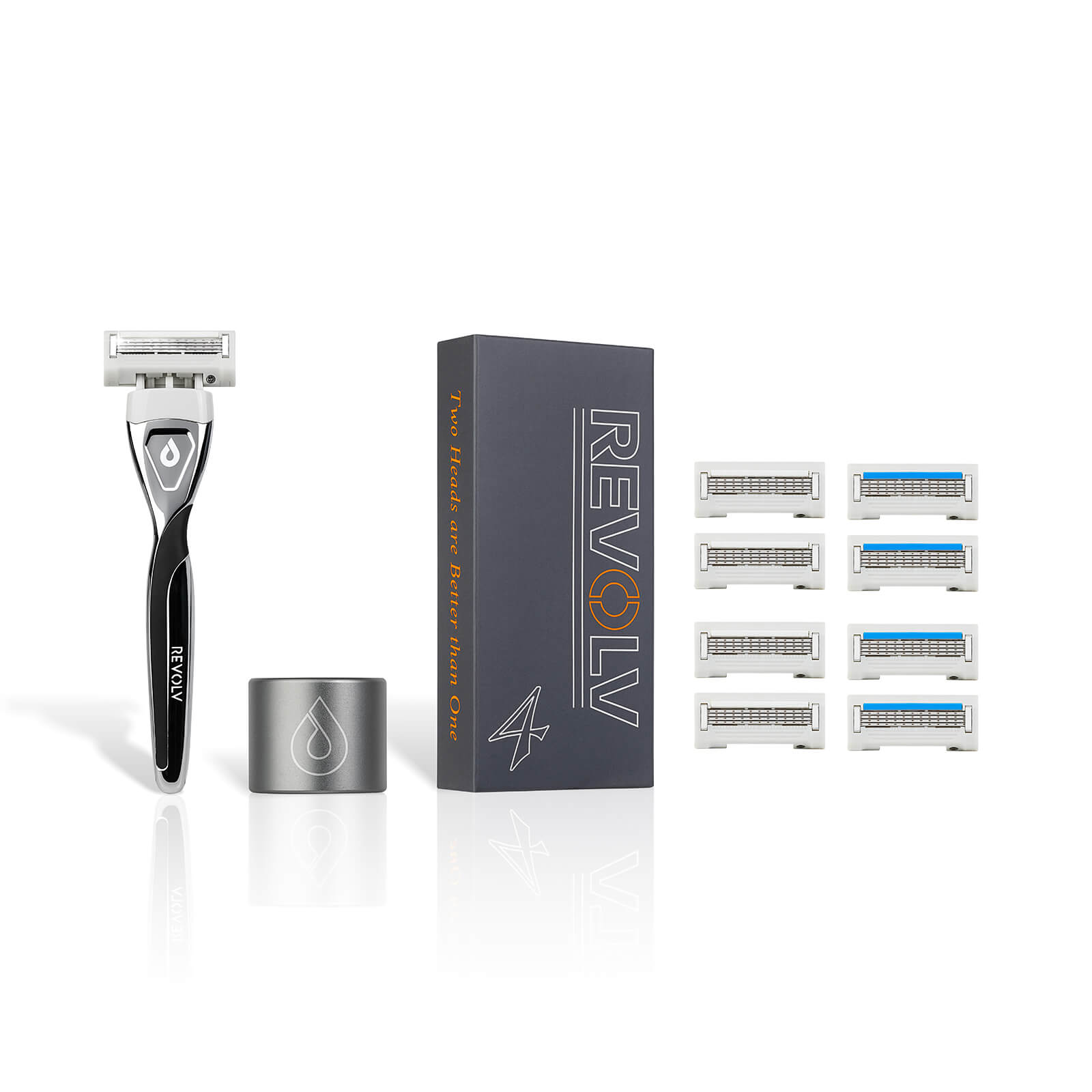 The Executive Edge - Razor + Stand + 4 Pack – Revolv Razor
