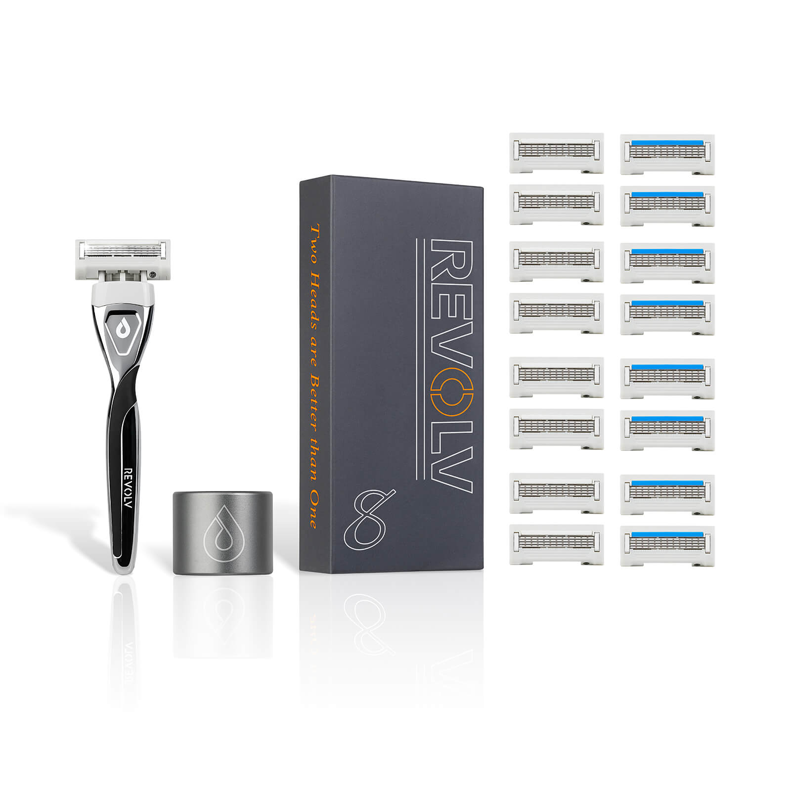 The Elite Edge - Razor + Stand + 9 Pack – Revolv Razor